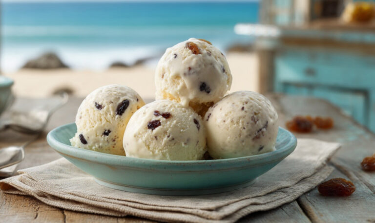 Receta Fácil de Helado de Ron con Pasas - Tu Revista de Cocina